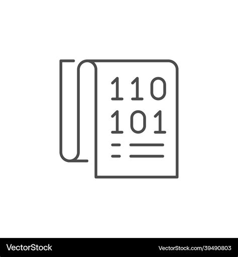 Machine Learning Line Outline Icon Royalty Free Vector Image