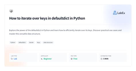 How To Iterate Over Keys In Defaultdict In Python Labex