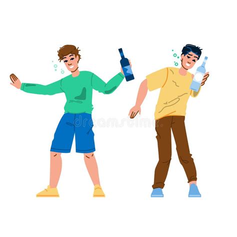 Alcohol Drunk Man Vector Stock Vector Illustration Of Cool 294513560