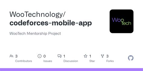 Github Wootechnology Codeforces Mobile App Wootech Mentorship Project