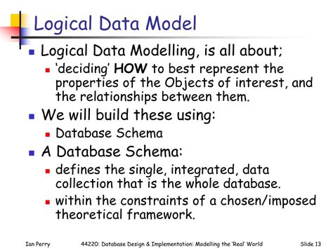 Ppt 44220 Database Design And Implementation Modelling The ‘real