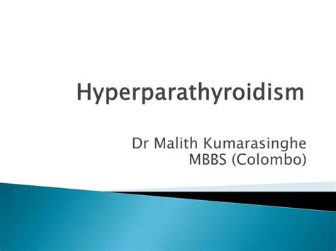 Ppt Hyperparathyroidism Powerpoint Presentation Free Download Id