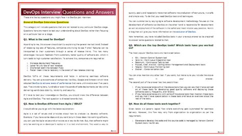 Devops Interview Questions And Answers Pdf Connect 4 Techs