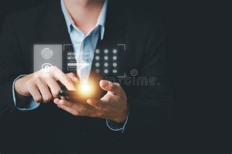 Username And Password Login With Biometric Identification Fingerprint Scanner Encryption For