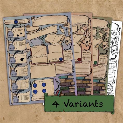 Dnd Ink Splash Character Sheet Printable Pdf Etsy Uk