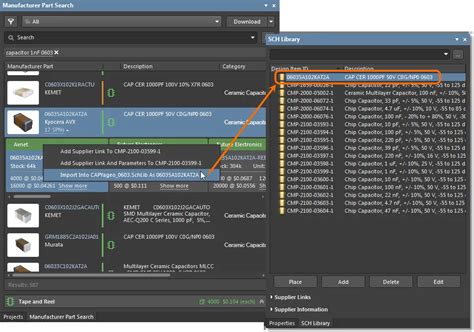 Linking To Supply Chain Data For Database And File Based Component Libraries Altium Designer