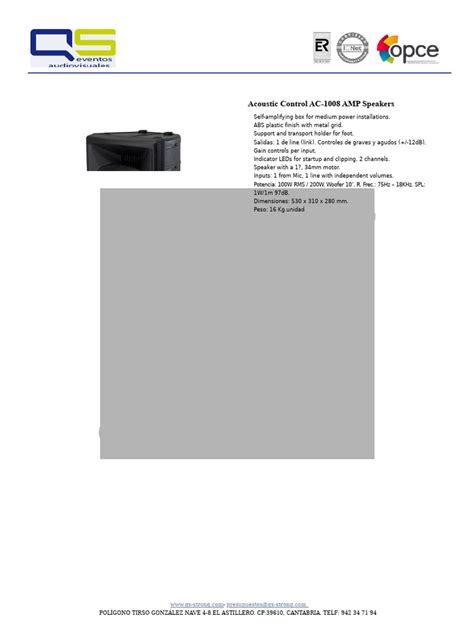 Speakers Acoustic Control Ac 1008 Amp Pdf