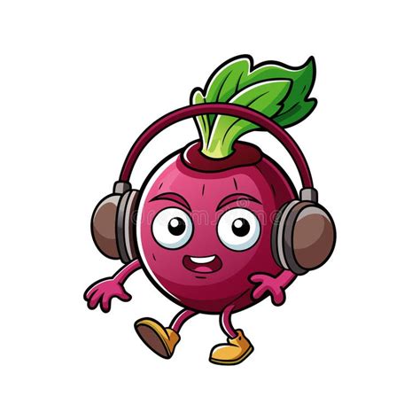 Beetroot Vegetable Film Making Fun Design Stock Illustration