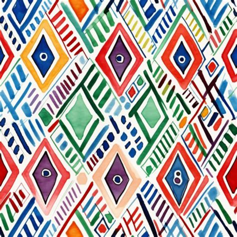 Download Colorful Geometric Eye Pattern For Interior Design Projects Patterns Online Creative