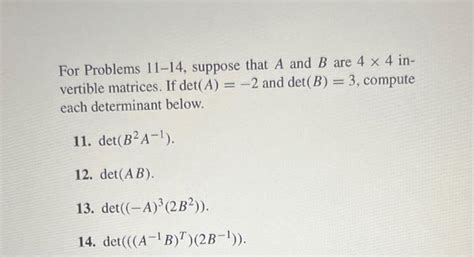 Solved For Problems 11 14 Suppose That A And B Are 44 Chegg Com