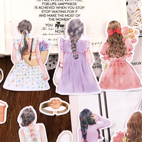 Ming Girl Back Stickers
