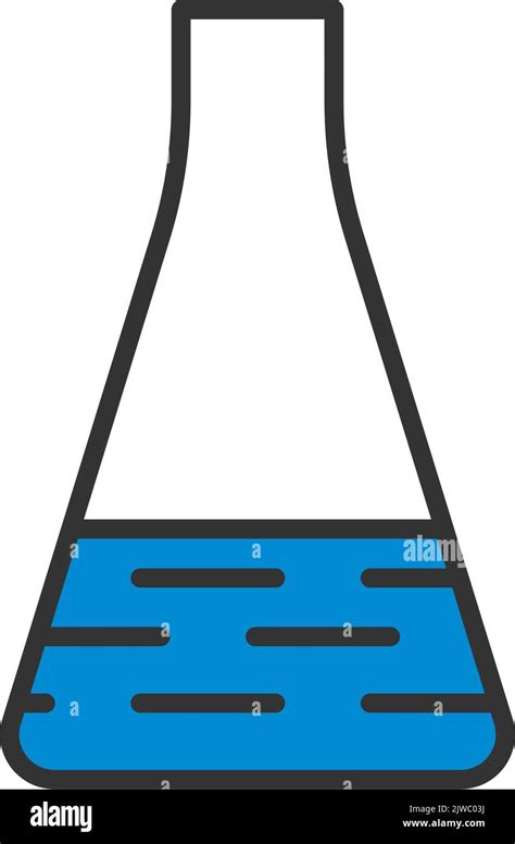 Medical Flask Icon Editable Bold Outline With Color Fill Design Vector Illustration Stock