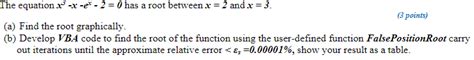 [solved] The Equation X3 X Ex 2 0 Has A Root Between