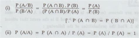 Conditional Probability Theorem Proof Solved Example Problems