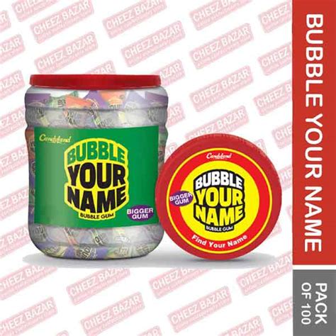 Buy Candyland Bubble Your Name Pack Of 100 Cheez Bazar