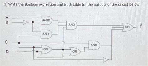 Solved Write The Boolean Expression And Truth Table For Chegg