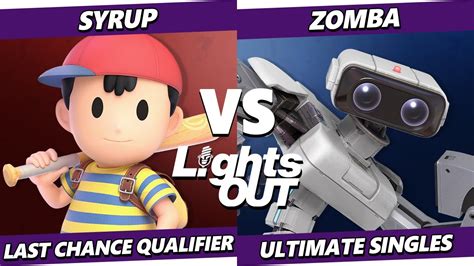 Lights Out Top 8 Zomba Rob Vs Syrup Ness Smash Ultimate Ssbu Youtube
