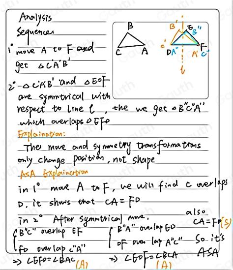 Solved Describe A Sequence Of Rigid Transformations That Could Be Used To Show That Abc≌ Def