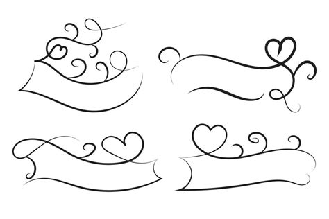 Heart Scroll Vector Art Icons And Graphics For Free Download