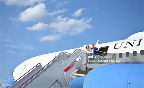 Us President Donald Trump Steps Off Air Force One At Joint Base News