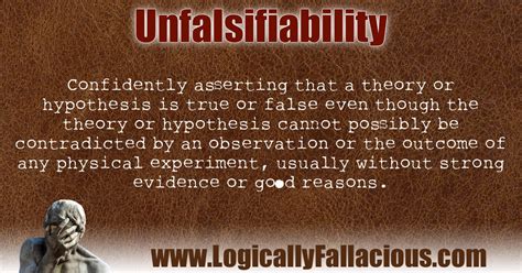 A Useful Theory Must Be Falsifiable Which Means That