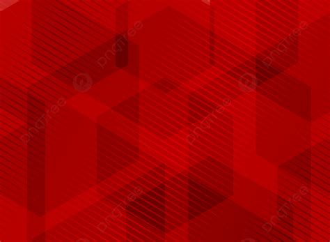 Abstract Geometric Hexagons Overlapping Red Background With Striped
