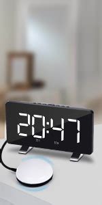 Amazon Com Alarm Clock For Bedroom LED And Mirror Digital Clock Large Display With Dual USB
