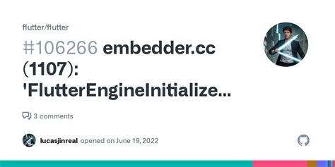 Embeddercc 1107 Flutterengineinitialize Returned