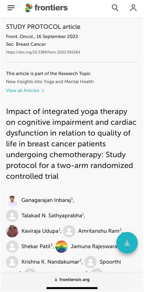 Dr Krishna Nandakumar On Linkedin Frontiers Publication