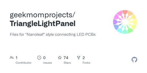 GitHub Geekmomprojects TriangleLightPanel Files For Nanoleaf Style Connecting LED PCBs