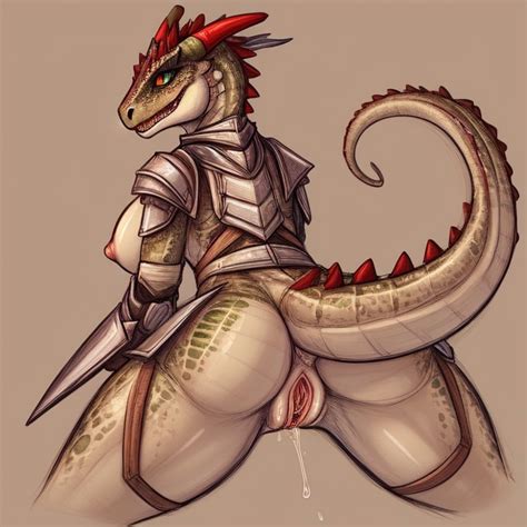 Rule 34 Ai Generated Anthro Argonian Argonian Female Armor Back View Female Anthro Pussy Pussy