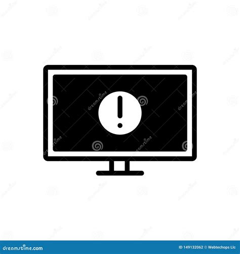 Black Solid Icon For Bluescreen Error And Monitor Stock Vector Illustration Of Icon Shape