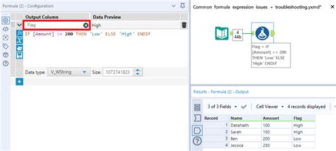 troubleshooting common formula expression errors in alteryx designer