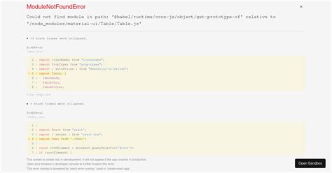 Material Ui Table Examples CodeSandbox