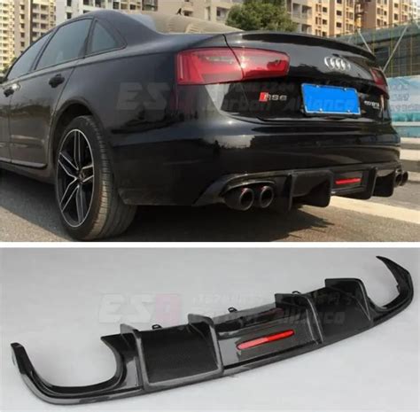 리얼 카본파이버 뒷범퍼 트렁크 립 스포일러 디퓨저 아우디 A6 S6 Sline Rs6 C7 2012 2013 2014 2015