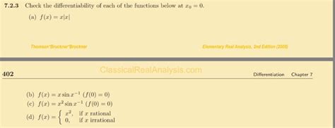 Solved Check The Differentiability Of Each Of The Functions Chegg