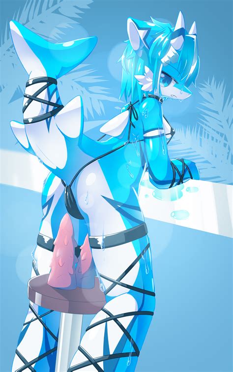 Rule 34 Absurd Res Adagio Lentocn Anus Bar Stool Blue Body Blue Eyes Blue Hair Breasts