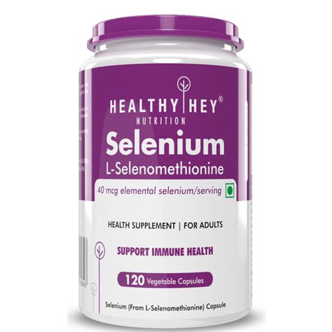 Healthyhey Selenium Capsules 40mcg Non Gmo And Superior Absorption Swadesii