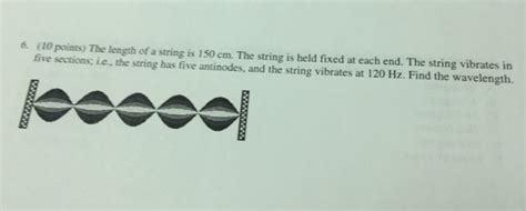 solved the length of a string is 150 cm the string is held