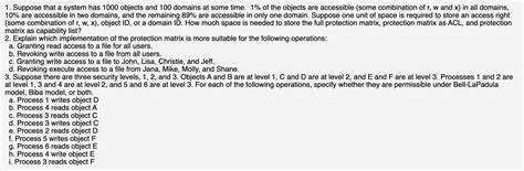 Solved Suppose That A System Has 1000 ﻿objects And 100