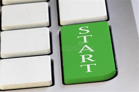 Green Start Button On A Keyboard Stock Image Image Of Keypad Communication 289452517