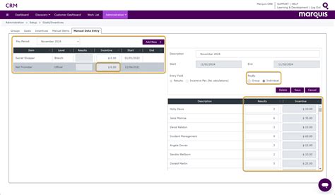 crm creating manual data entries marquis