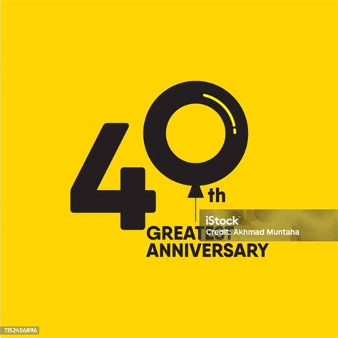 40 주년 벡터 템플릿입니다 축 하 인사말 카드 또는 인쇄를 위한 디자인 0명에 대한 스톡 벡터 아트 및 기타 이미지 0명 광고 금 금속 Istock