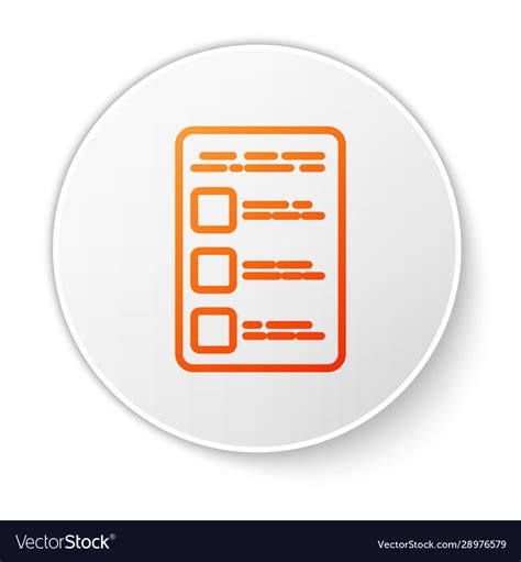 Orange Line Create Account Screen On Mobile Phone Vector Image