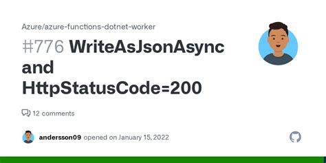 Writeasjsonasync And Tatuscode200 · Issue 776 · Azureazure