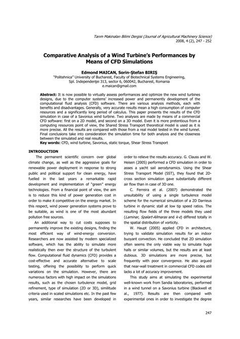 Pdf Comparative Analysis Of A Wind Turbines Performances By Means Of