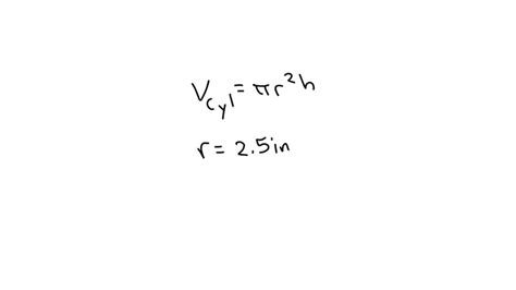 A Cylinder And Its Dimensions Are Shown In The Diagram Which Equation Can Be Used To Find V