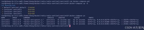 【2024】使用docker搭建redis Sentinel哨兵模式集群全流程包含部署、测试、错误点指正以及直接部署docker搭建