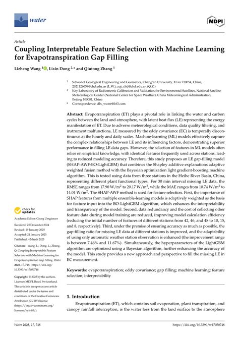 Pdf Coupling Interpretable Feature Selection With Machine Learning