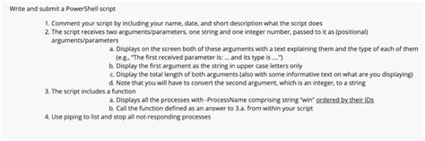 solved write and submit a powershell script 1 comment your
